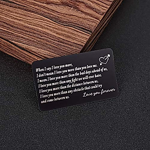 Personalized Engraved Wallet Card Insert for Husband Boyfriend - I Choose You - Romantic Custom Love Message Metal Card for Him from Wife Girlfriend for Birthday Christmas Valentines Anniversary Day