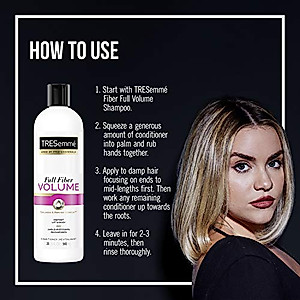 TRESemmé Pro Advanced Conditioner For Instant Volume And Body Fiber Full Volume Long-Lasting Buildable Volume For Hair 20 oz
