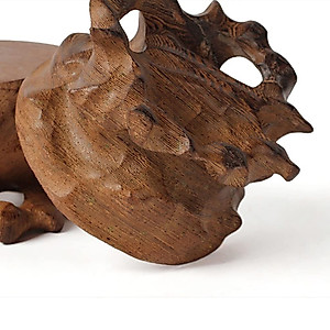 Bonsai Base Round Base Rosewood Handicraft Base Plant Cushion Elevated Solid Wood Teapot Ornaments Root Carving Base Suitable for Home Garden Decoration Indoor Plant Stands (Size : A)