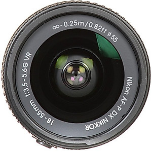 Nikon D5600 DSLR Camera with AF-P DX NIKKOR 18-55mm f/3.5-5.6G VR Lens + Basic Travel Kit (Renewed)