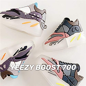 ZAHIUS Airpods Silicone Case Funny Cover Compatible for Apple Airpods 1&2 [3D Sneakers Shoe Design][Best Gift for Girl Boy] (Black)