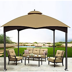 SCOCANOPY Replacement Canopy Top for The Lowe's Gazebo Model #GF-12S004B-1 / GF-12S004BTO (Beige)