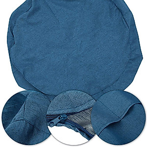Lazy Sofa Bean Bag Cover Only, 3 Sizes Sofa Chair Cover for Adults Teens Sofa Breathable Lazy Sofa Bed Cover Decorative Tear-Resistance Sofa Chair Cover for Living Room (Royal Blue, 100x120cm)