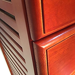 John Louis Home 16in. Deep Deluxe Organizer - 4 Drawers (6 & 10in Deep)-Red Mahogany Finish