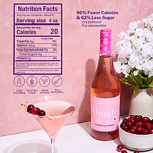 Mingle Mocktails Non Alcoholic Cocktails - 750ml Bottles (Various Flavors, 5 Bottle Pack)