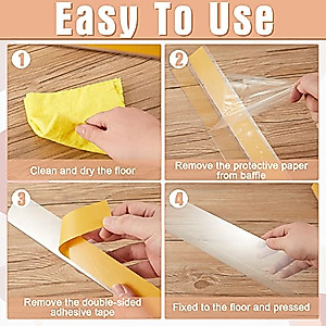 20 Pack Under Couch Blocker for Pets Bumper Toy Blockers for Furniture Stop Dog Cat with Strong Adhesive Adjustable Bumper to Stop Things Under Sofa Couch Bed, Easy to Install, 3.2 Inches High