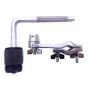 Jiayouy Drum Set Mounting Clamp Chrome Cymbal Boom Arm with Clamp Holder Bracket Percussion Instrument Accessories Silver
