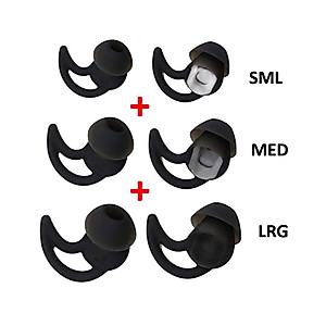 TECKEEN Soft Large/Medium/Small Size Earbuds for Bose QC30/QC20/QC20i/SoundSport SIE2i IE2 IE3