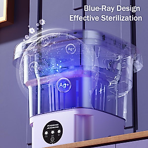 Oivley Portable Washing Machine Foldable, Small Washing Machine with 3 Modes Deep Cleaning, Mini Washer for Baby Clothes, Underwear or Small Items, Apartment, Dorm, Camping, RV, Travel, Laundry-Purple