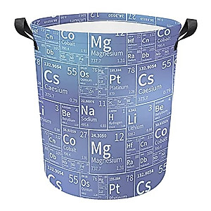 Table of Chemical Elements Large Laundry Hamper Foldable Laundry Basket Durable Storage Basket Toy Organizer