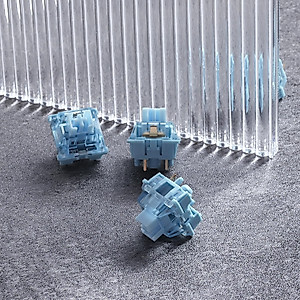 Akko V3 Creamy Blue Pro Keyboard Switch with Dustproof Stem for Mechanical Gaming Keyboard, 5-Pin 45gf Pre Lubed Tactile Key Switches (45pcs)