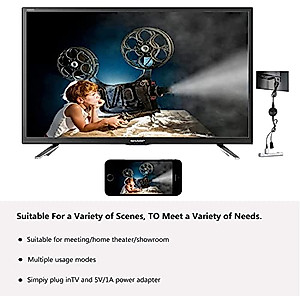 Wireless HDMI Display Adapter,Miracast Dongle,with HDMI Cable,for Streaming YouTube,Wireless HDMI Screen Mirroring,Used for iPhone Mac iOS Android Casting/Mirroring to TV/Projector/Monitor