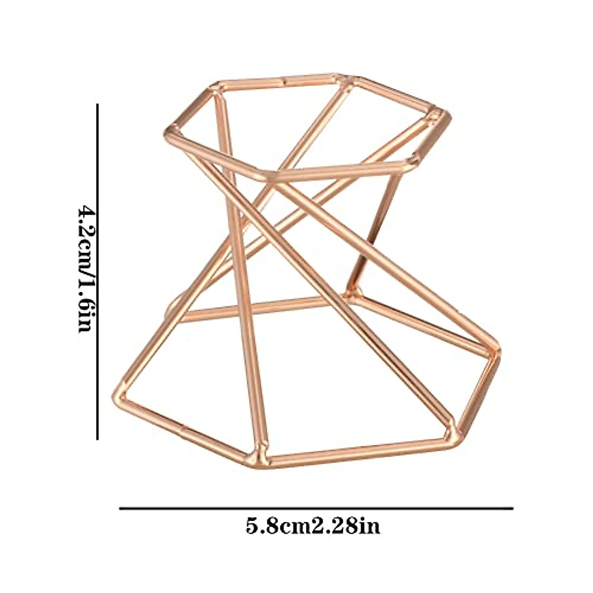 Ainvhh 3 PCS Hexagon Metal Display Stand Mystical Quartz Ball Photography Props FengShui Divination Spheres Decorative Glass Ball Base