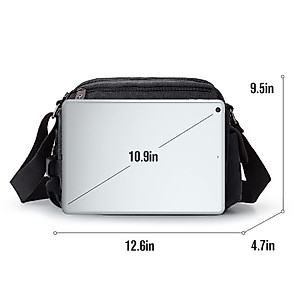 Canvas Satchel Bag men,Classic small Messenger Bag for Men,Crossbody Bag Aesthetic small,Unisex Classic Canvas Shoulder Bag for women, Bookbag for Work,black.