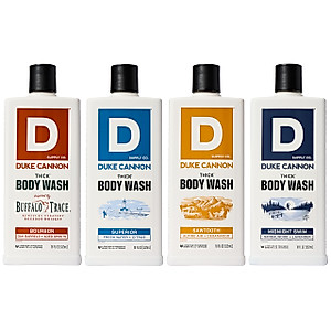Duke Cannon Supply Co. THICK Body Wash - Accomplishment, Naval Supremacy, Productivity, Old Glory, 17.5 Fl Oz. (Old Variety 4 Pack)