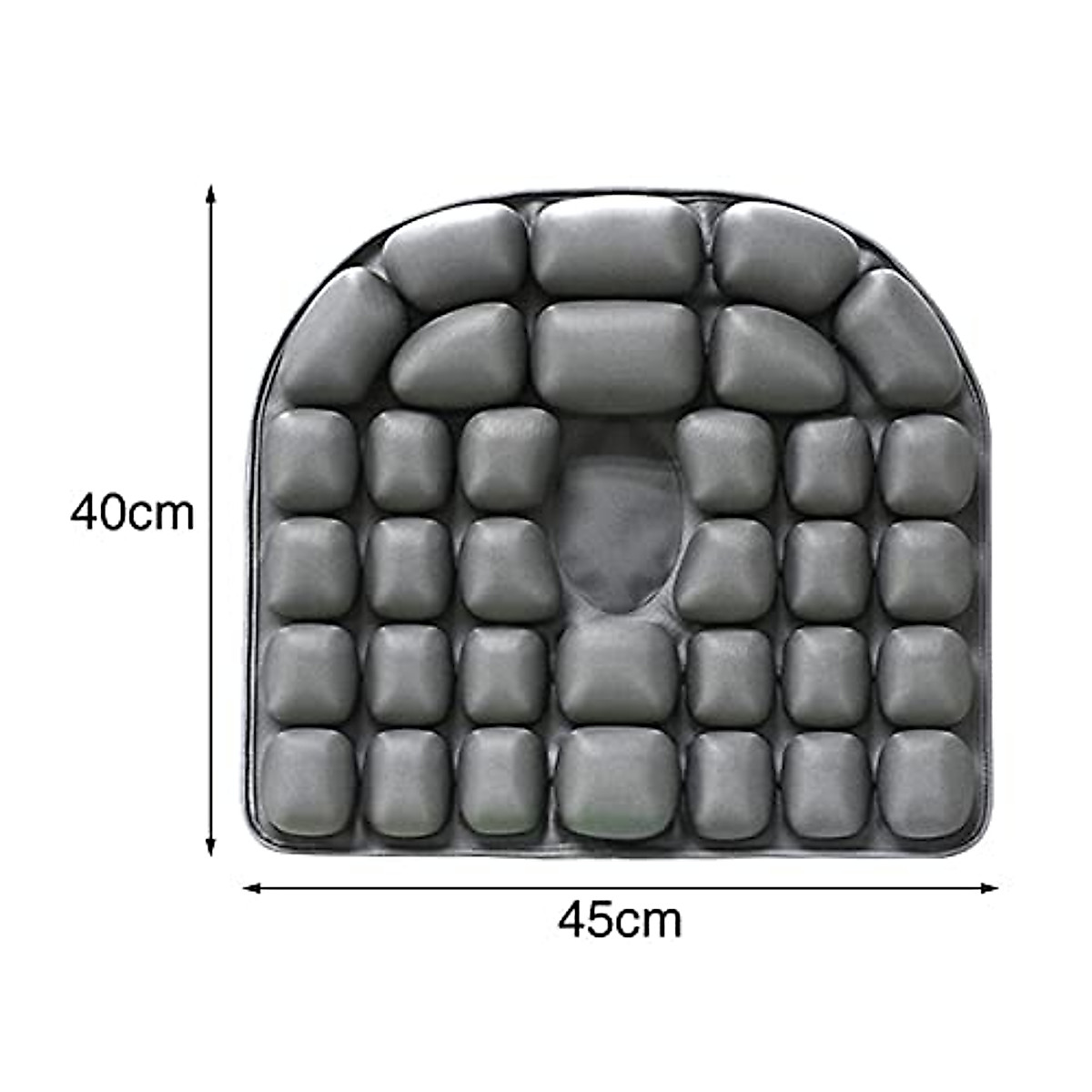 Cojín de Asiento Wheelchair Accessories Parts Seat Cushions Square Ergonomic Breathable Design Suitable for Relief Pressure for Pressure Relief (Color : Black)