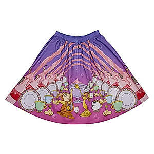 Loungefly Stitch Shoppe Disney Beauty and the Beast 'Be Our Guest' Sandy Skirt, Size Medium