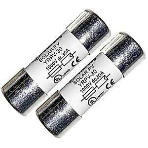 Solar 2 Pack Fuse 30A in-Line Solar 1000VDC 10x38mm, CE TUVRheinland …
