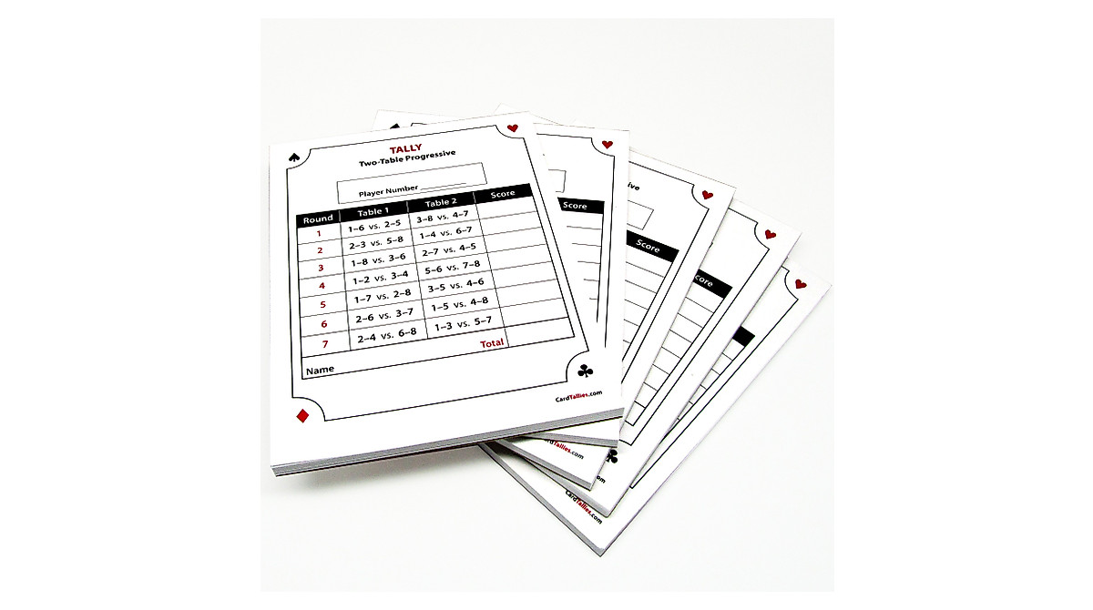Progressive Score Pads - 5 Pads for Gaming