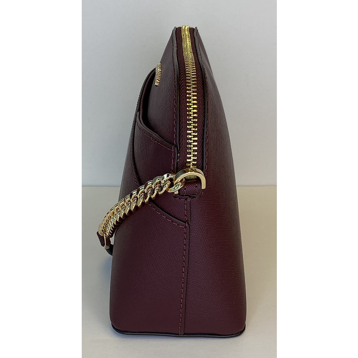 Michael Kors MICHAEL Michael Kors Jet Set Travel MD Dome XCross Crossbody bundled with SM TZ Coinpouch Purse Hook (Merlot)