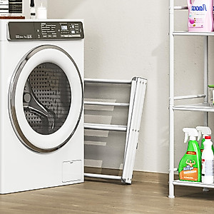 APEXCHASER Clothes Drying Rack, 3-Tier Laundry Drying Rack for Clothes, Expandable Metal Clothing Dryer, Collapsible Towel Rack, Air Drying Rack, White