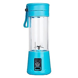 Mind Reader PORBLEND-BLU Handheld, Rechargeable Personal USB-Powered Juicer, Blue Portable Blender, One Size