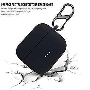 Ankersaila Case Compatible with Anker Liberty Air 2,Shock Drop Proof Soft Silicone Protections Case Cover (Black)