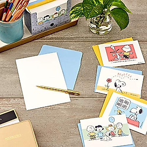 Hallmark Peanuts Blank Cards Assortment, 70th Anniversary (40 Note Cards with Envelopes)