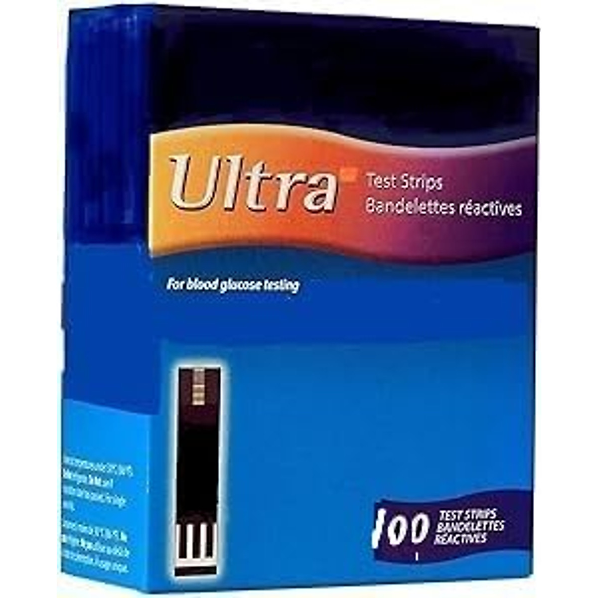 Generic Strips Only for Ultra Glucometer 100 Count, Blue