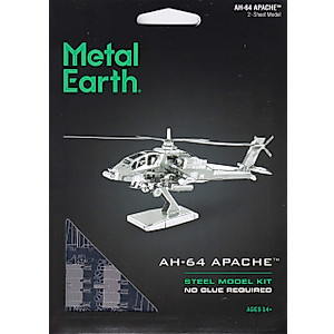 Metal Earth AH-64 Apache 3D Metal Model Kit Fascinations