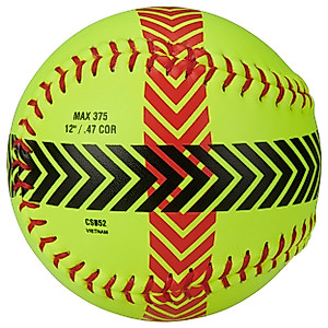 Champro Striped Training Softball Set (Optic Yellow, 12-Inch)