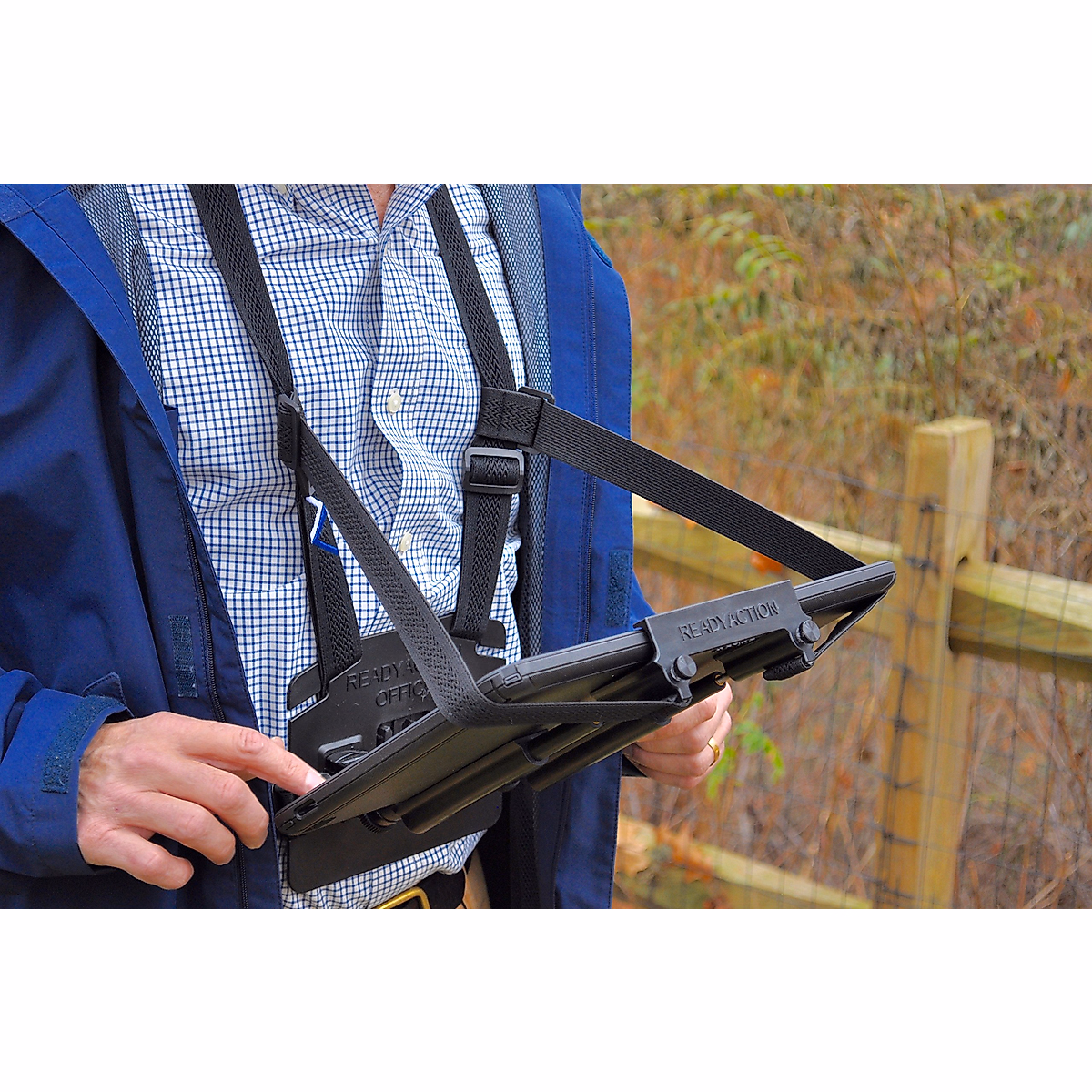 READYACTION Office Pro XL- Chest Harness for iPad Pro (12.9") and Similar XL Tablets
