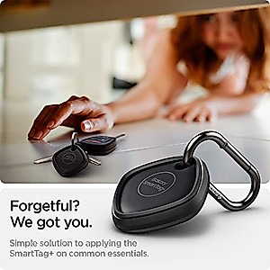 Spigen Rugged Armor Designed for SmartTag+ Case SmartTag Plus Keychain Smart Tag Plus Case(2021) - Matte Black
