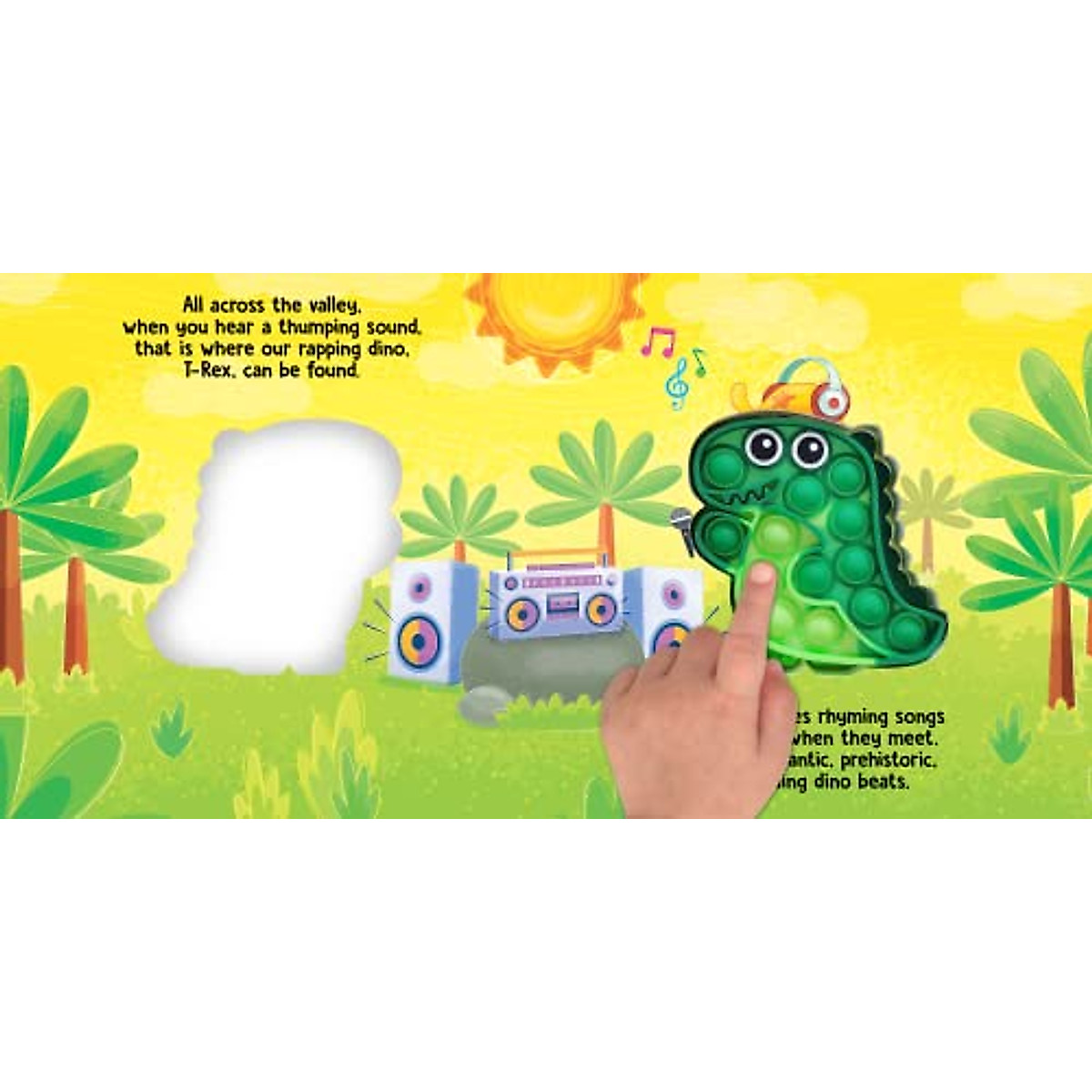 POPasaurus - Children's Touch and Pop Board Book with Fidget Pop Toy