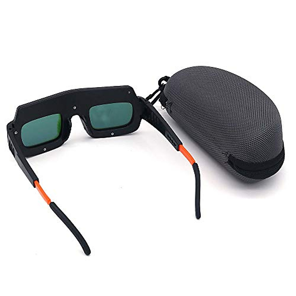 NUZAMAS Welding Glasses Eyes Protection Goggles, Solar Auto Darkening Welding Goggles, Welder Safety Protective Tools, PC Lens Welding Soldering Sight Protection, Comes with Glasses Case