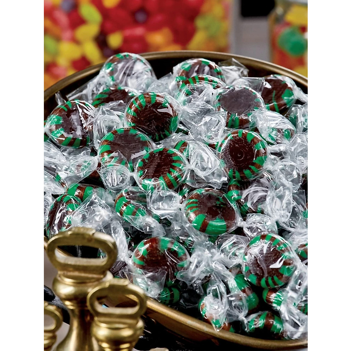 Starlight Chocolate Mints 2 Lbs Bulk Hard Candy Discs Approximately 160 Pieces