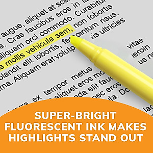 BIC Brite Liner Highlighters, Chisel Tip, 24-Count Pack of Yellow Highlighters, Ideal Highlighter Set for Organizing and Coloring