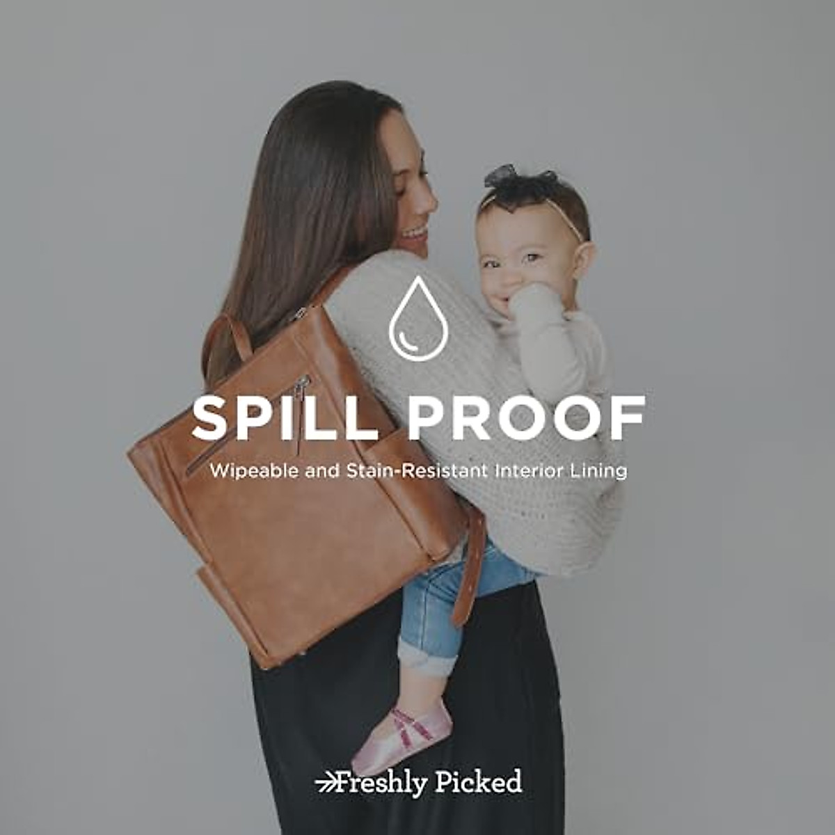 Freshly Picked Mini Minimal Diaper Bag Backpack, Amber