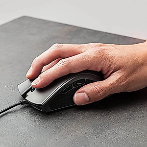 HyperX Pulsefire FPS Pro - Gaming Mouse, Software Controlled RGB Light Effects & Macro Customization, Pixart 3389 Sensor Up to 16,000 DPI, 6 Programmable Buttons, Mouse Weight 95g,Black