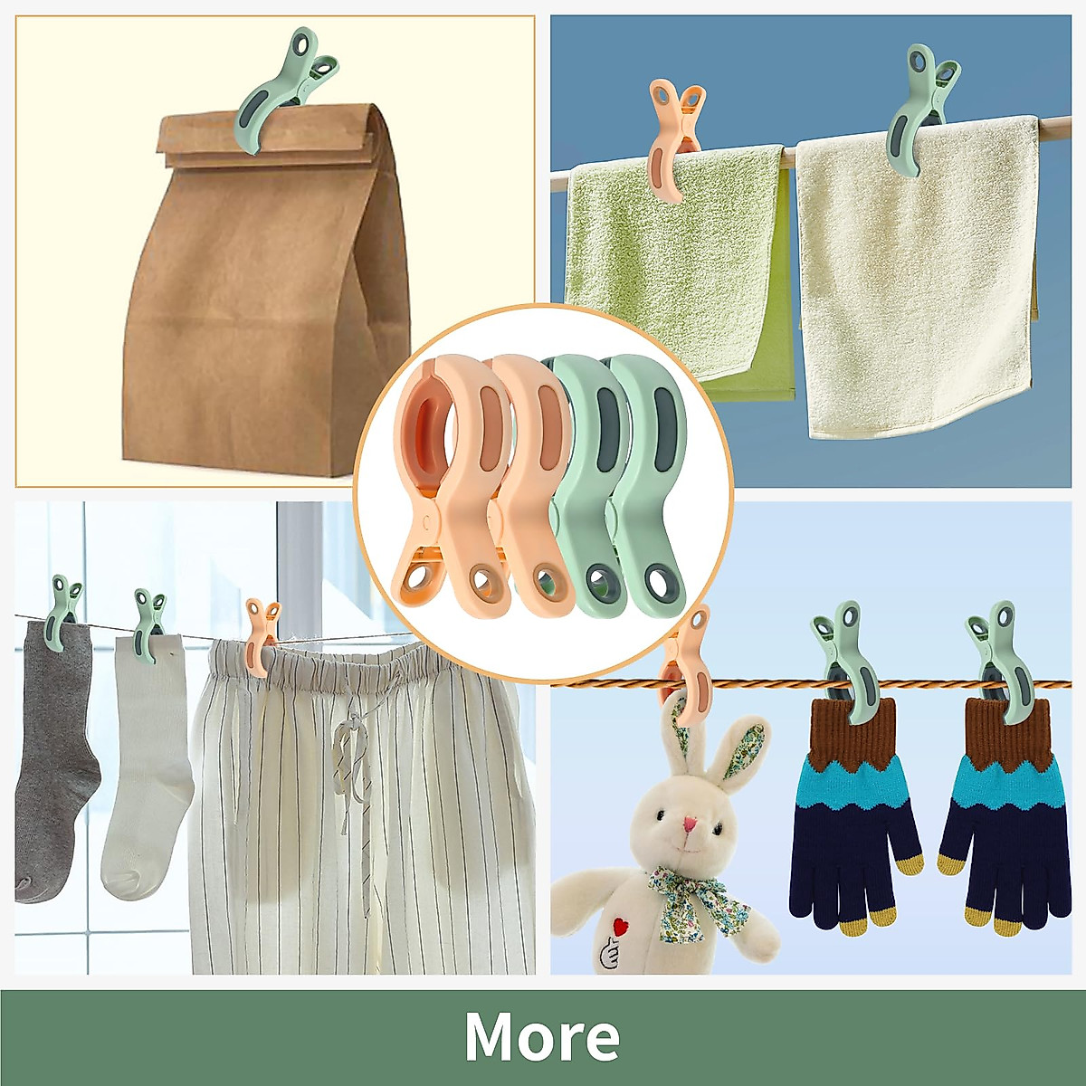 UGWKivd 6pcs Beach Towel Clips for Chair, Windproof Clamps for Ultimate Beach Comfort.Not only for The Seaside, but Also for Cruise,Kitchens and Other Scenes