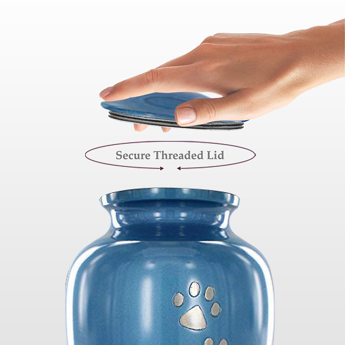 Trupoint Memorials Pet Urn for Dogs and Cats Ashes – A Loving Resting Place for Your Special Pet, Cat and Dog Urns for Ashes, Pet Cremation Urns – Blue, Large Pets up to 122 Lbs