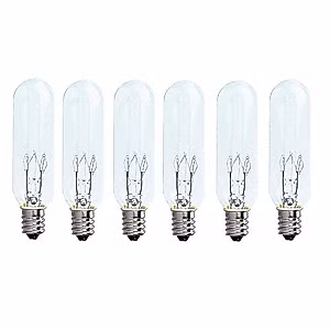 BULBMASTER Himalayan Light Bulb Replacement for Medium/Large Himalayan Salt Lamps Rocks Long Lasting Incandescent bulbs E12 Candelabra Base Dimmable Pack of 6 (25W-T6-6PK)