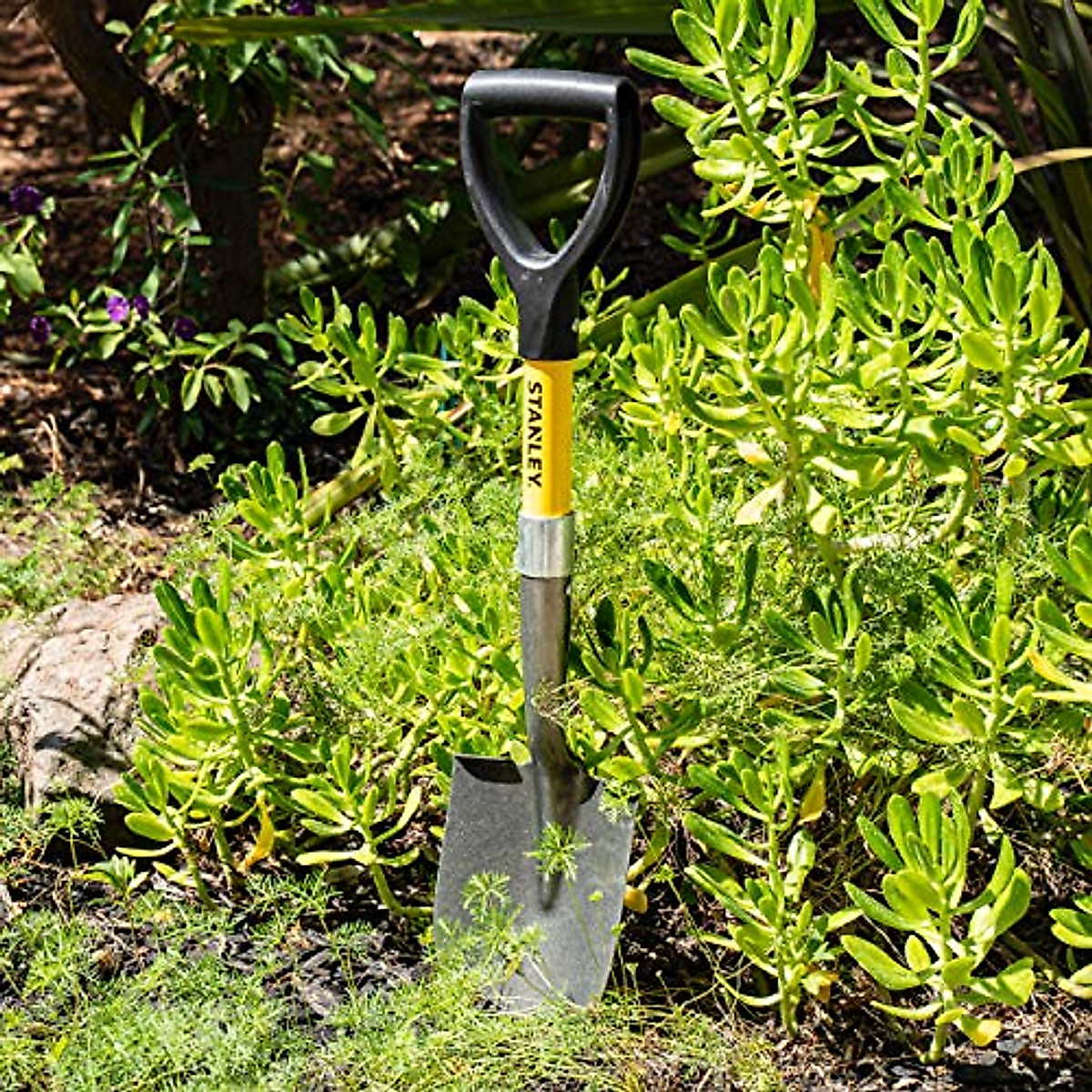 Stanley Garden BDS7148T Mini D-Handle Round Point Shovel, Yellow