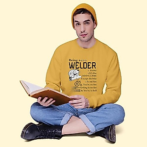 Gift for Welders Riding a Bike is Easy Grey and Muticolor Unisex Long Sleeve T Shirt