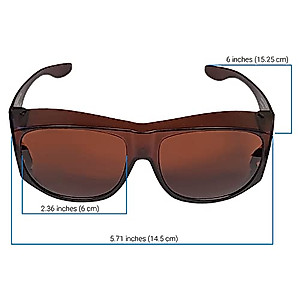 Solar Shield Fits-Over SS Polycarbonate II Amber Sunglasses, 50-15-125mm