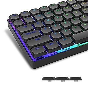 XVX Low Profile Keycaps -Black Keycaps, Shine Through Keycaps, 118 Keys Double Shot PBT Keycaps, Horizon Custom Keyboard Keycaps for 60% 65% 75% 80% 100% Cherry Gateron MX Switches Mechanical Keyboard