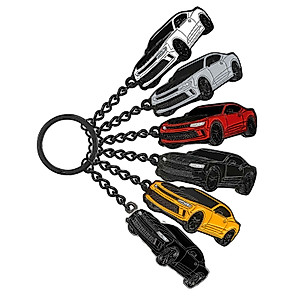 glahorse For Chevy Camaro Keychain，For Chevy Camaro Accessories 2010-2020，Metal Keychain (Yellow)