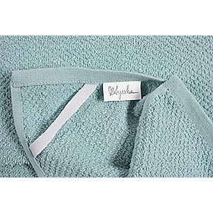 KAF Home Ayesha Curry Mixed Utility Kitchen Towel Set | Set of 6 Mixed Terry Kitchen Towels | Absorbent Kitchen Towels Perfect for Spills, Drying Dishes, Cooking, and Any Household Mess - Aqua