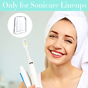 Honeydak 24 Pcs Reusable Toothbrush Cover Compatible with Sonic Electric Toothbrush Replacement Head Transparent Toothbrush Case Toothbrush Cover Cap for Healthy Brushing and Storage Travel