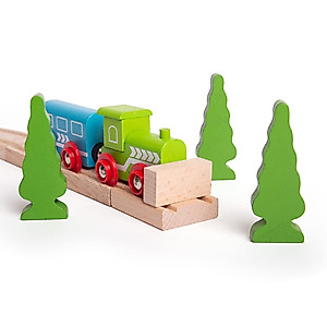 Bigjigs Rail Wooden Buffers (Pack of 6) - Other Major Wood Rail Brands are Compatible